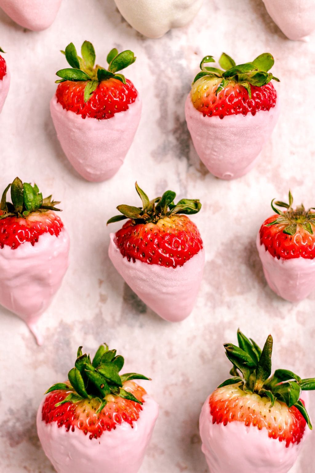 Pink Chocolate Covered Strawberries Recipe | Baked Abundance