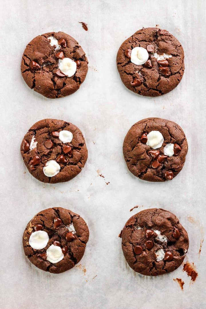 Gooey Chocolate Marshmallow Cookies Recipe | Baked Abundance