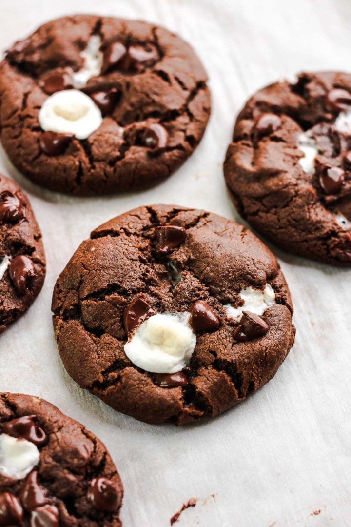 Gooey Chocolate Marshmallow Cookies Recipe | Baked Abundance