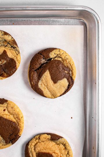 Best Chocolate Marble Cookies Recipe | Baked Abundance